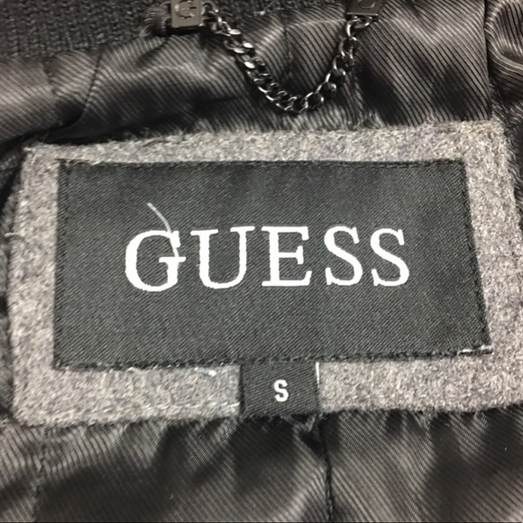 Guess | Jackets & Coats | Guess Mens Gray Military Jacket With Hoodie ...